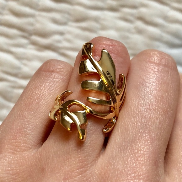 Jewelry | Gold Palm Leaf Wrap Ring | Poshmark